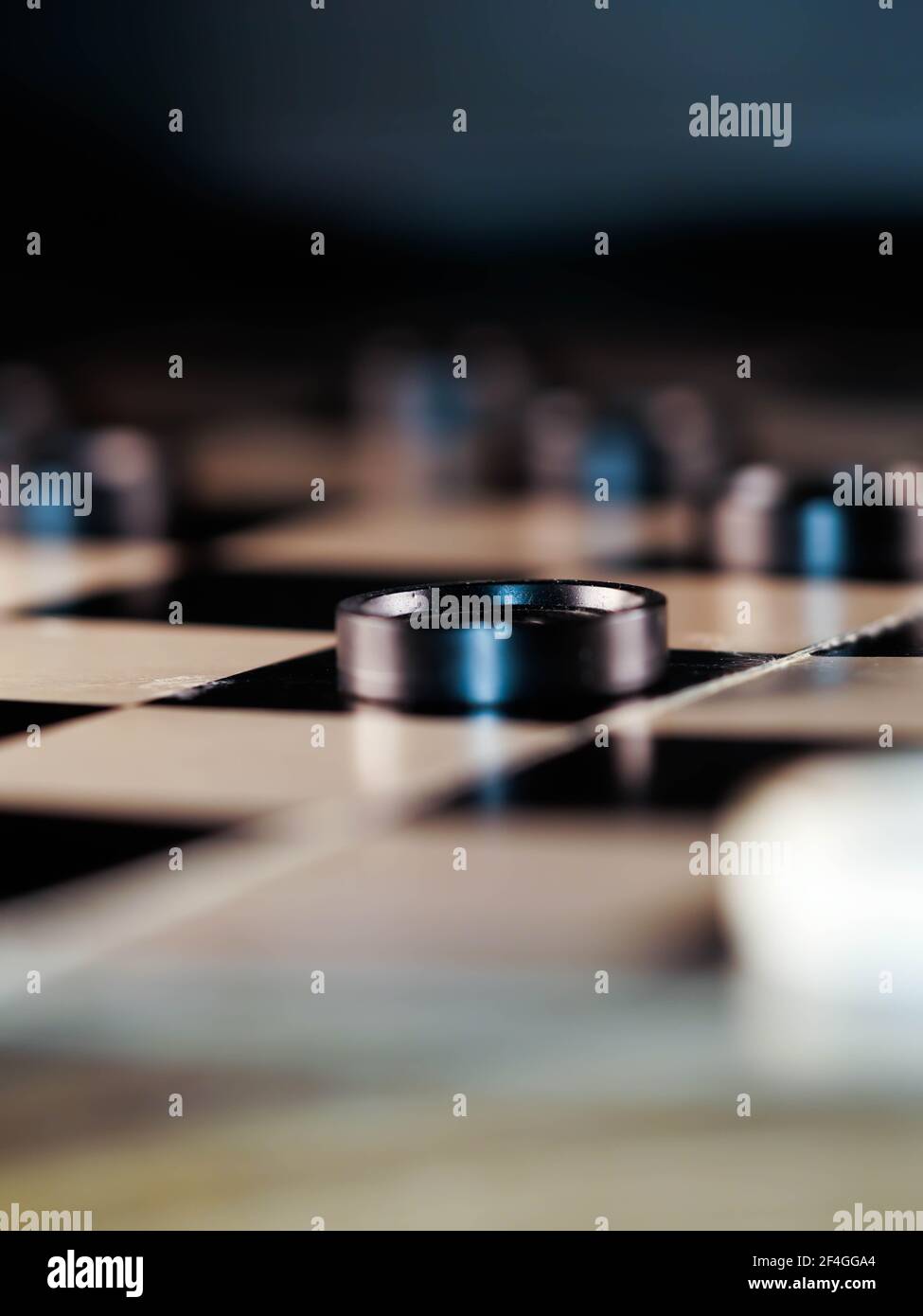 checkerboard with checkers. game concept.board game.hobby.checkers on ...