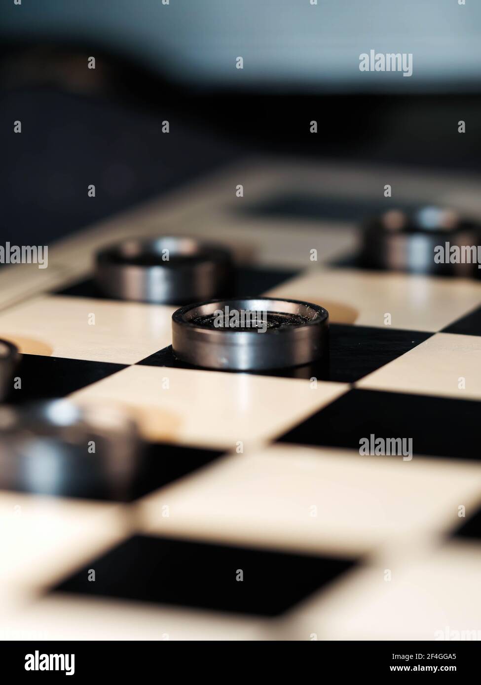 checkerboard with checkers. game concept.board game.hobby.checkers on ...