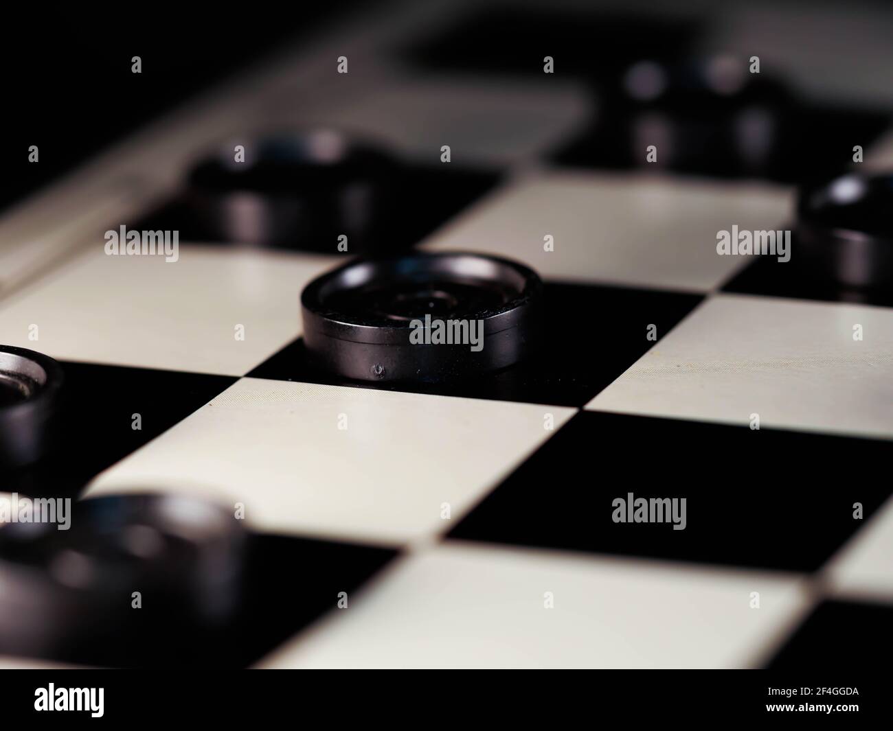 checkerboard with checkers. game concept.board game.hobby.checkers on ...