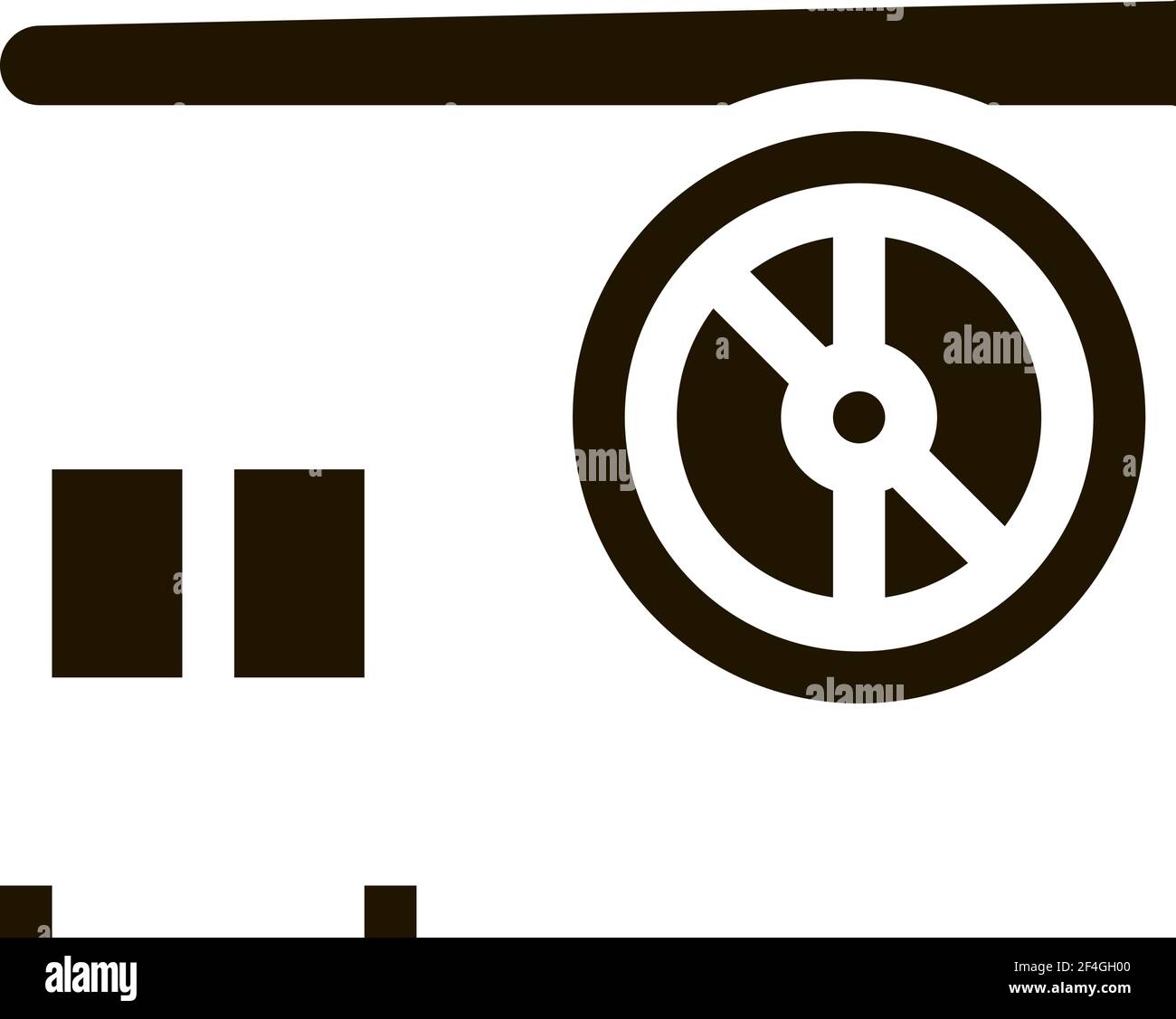 Plane Engine Wing Icon Vector Glyph Illustration Stock Vector Image ...