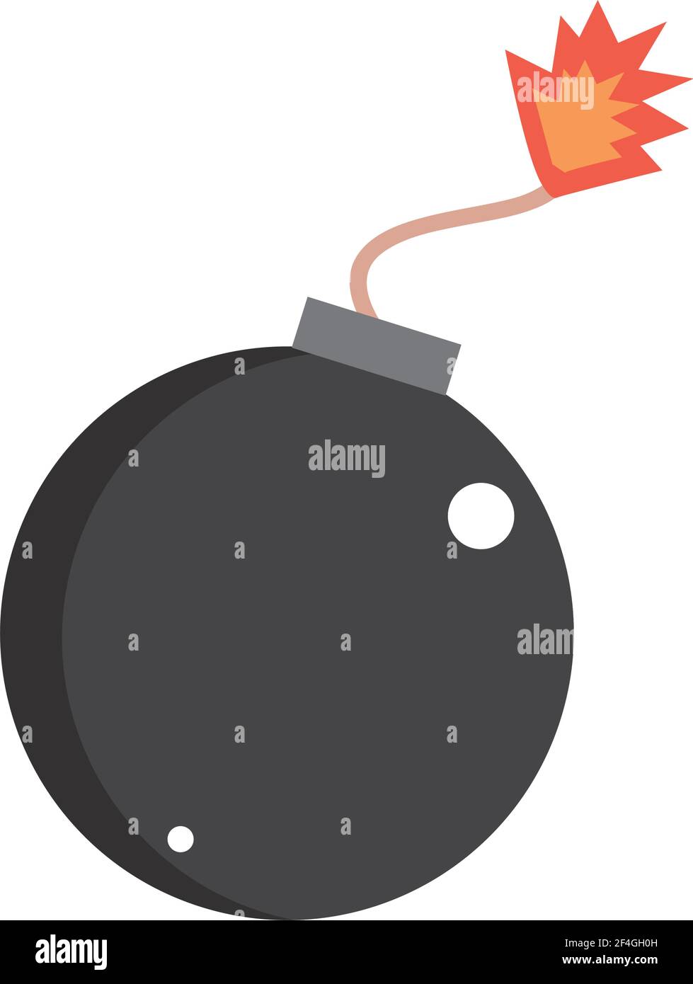 bomb with burning wick cartoon Stock Vector Image & Art - Alamy