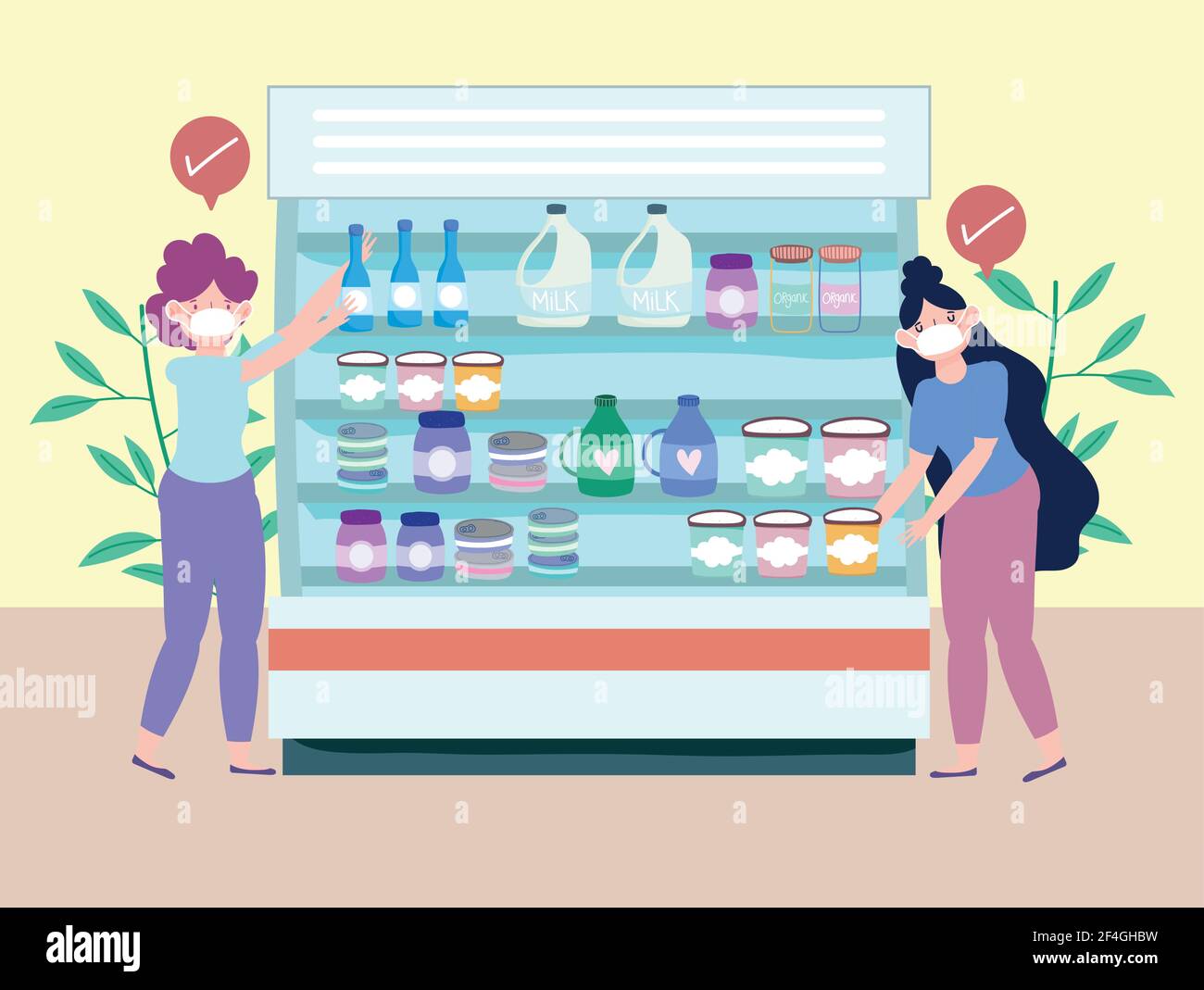 Shopper in mask Stock Vector Images - Alamy