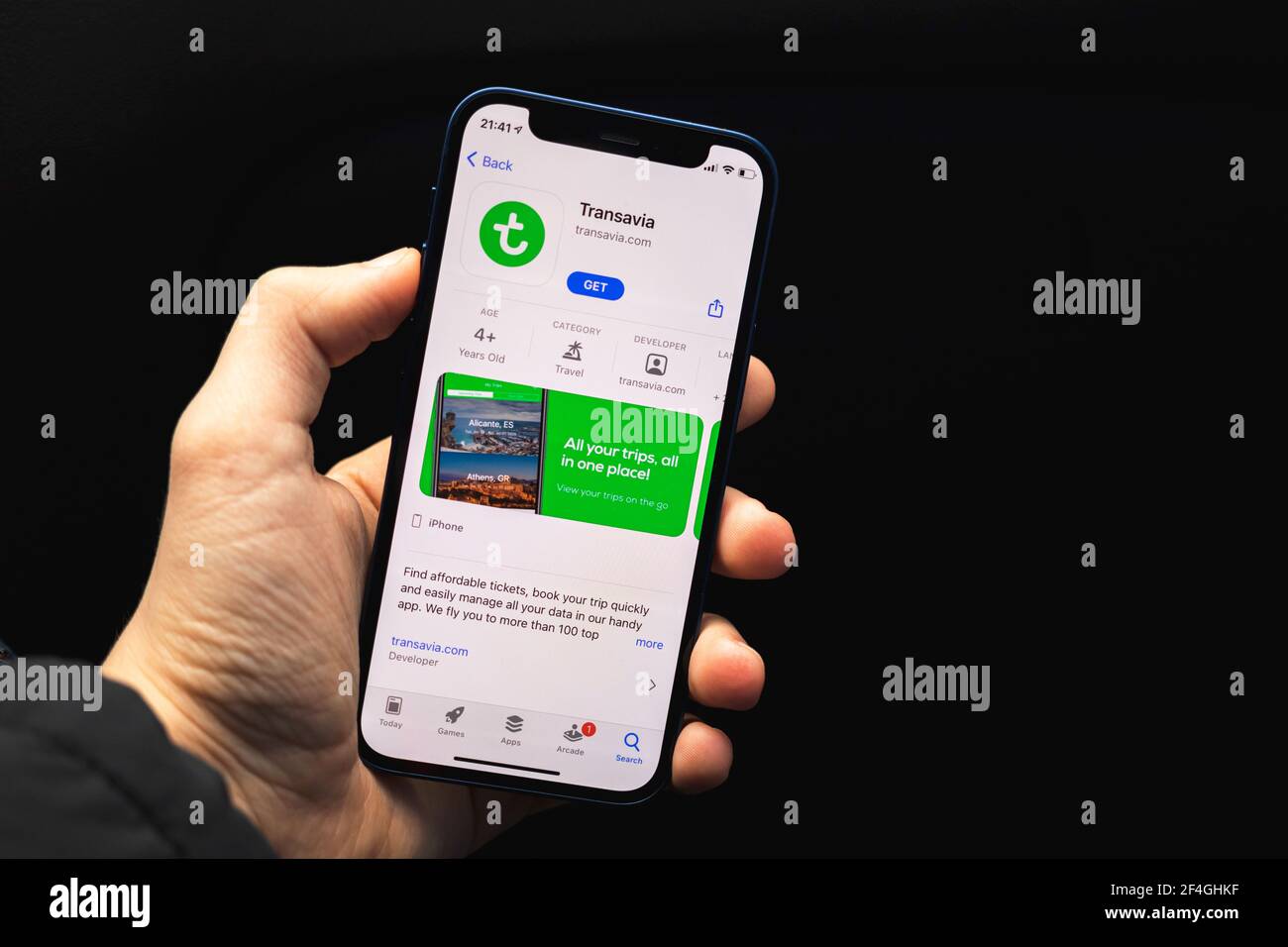 Transavia app hi-res stock photography and images - Alamy