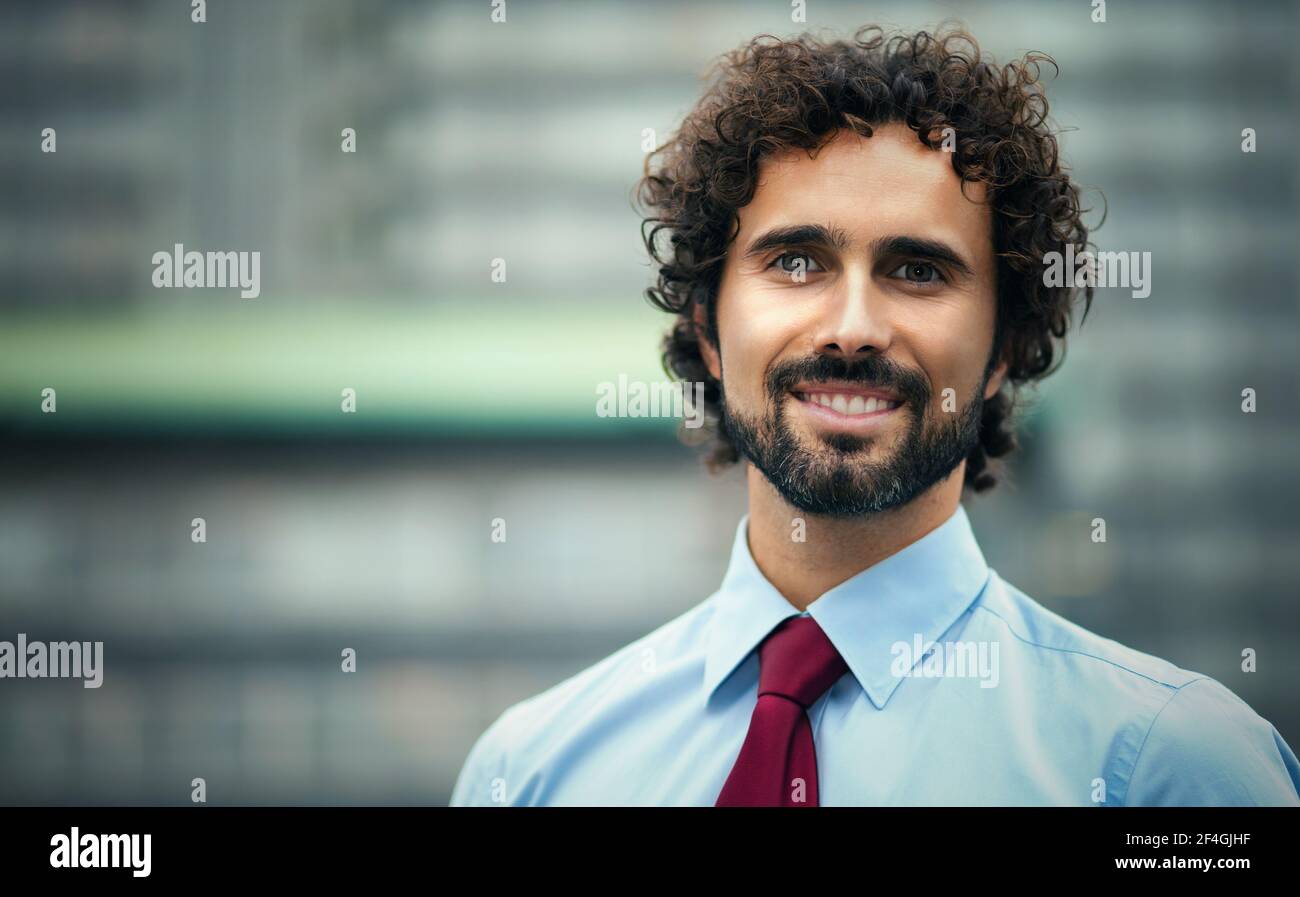 Handsome male manager outdoor Stock Photo - Alamy