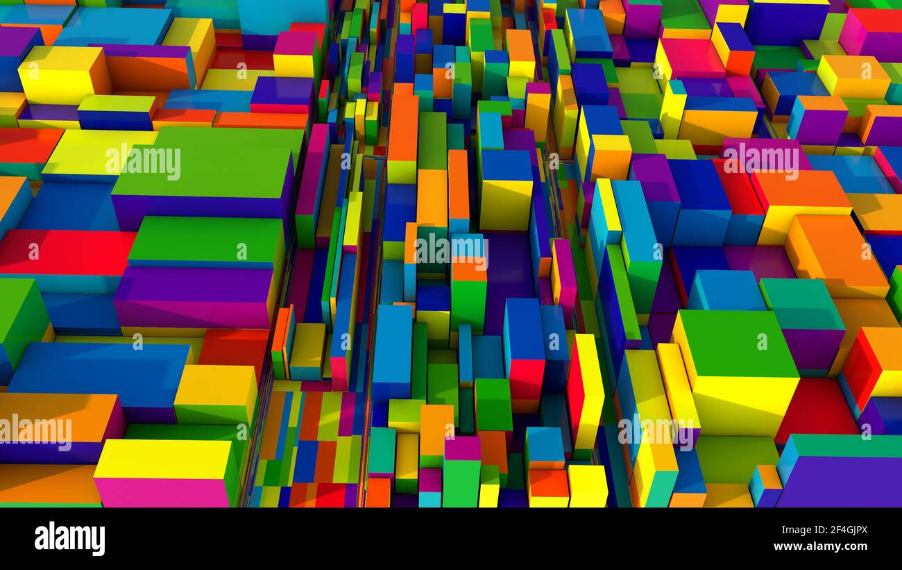 3d render. Abstract colorful background illustration Stock Photo - Alamy