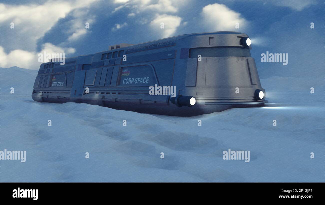 3d render. Icebreaker train and concept Stock Photo - Alamy