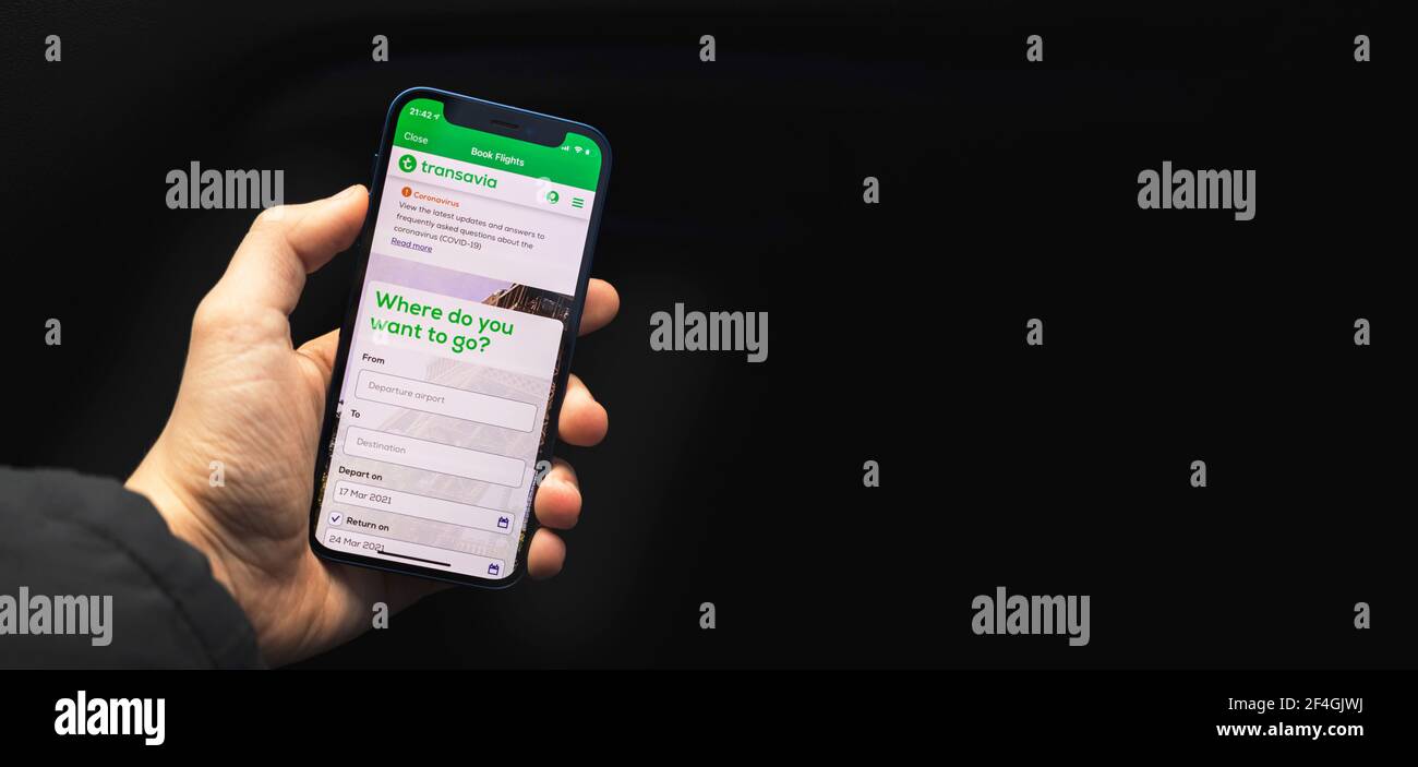 Transavia app hi-res stock photography and images - Alamy