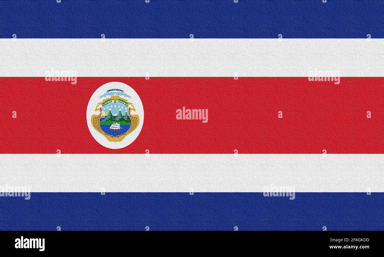 An illustration of the national flag of Costa Rica Stock Photo - Alamy