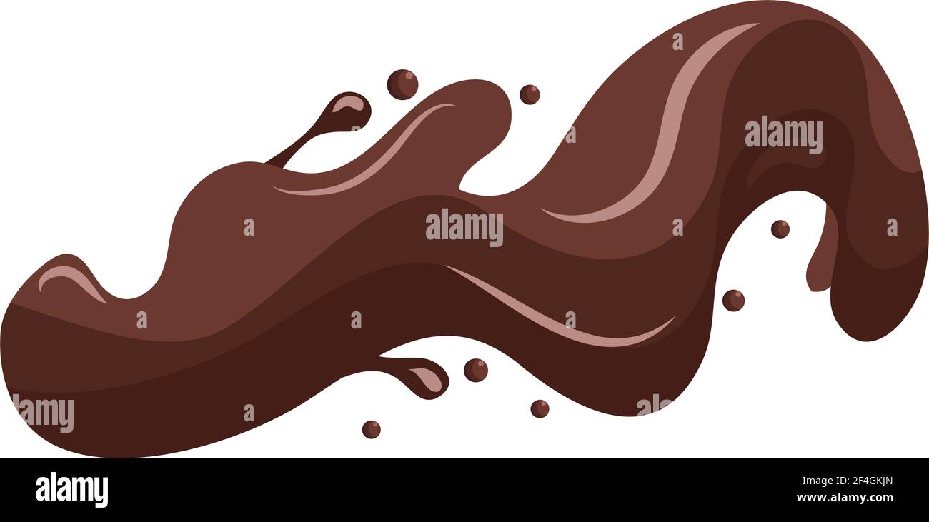 liquid chocolate splash design isolated Stock Vector Image & Art - Alamy