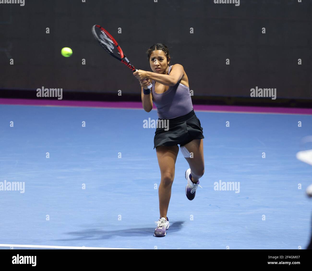 Sabrina Santamaria of USA playing against Nadiia Kichenok of Ukraine ...