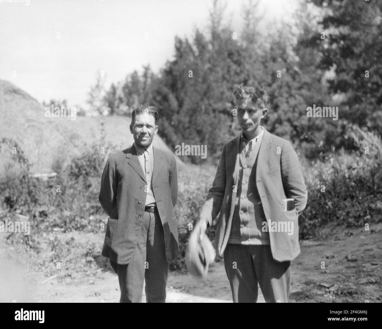 Two men in country, Russia,1931. From the Sidney D. Gamble photographs ...
