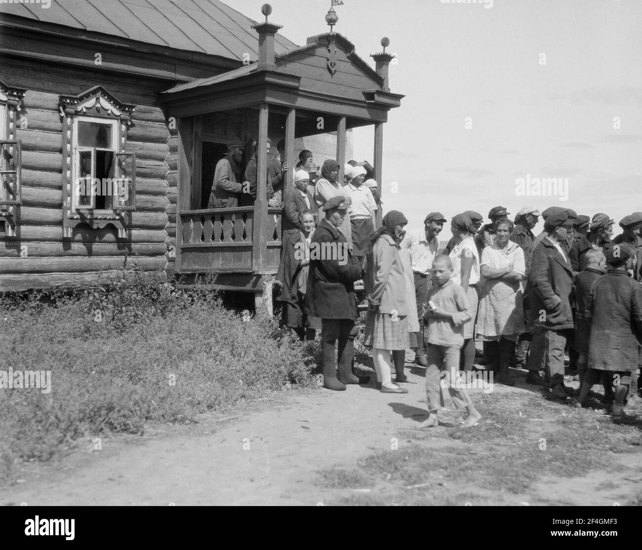 Group at doorway, Russia,1931. From the Sidney D. Gamble photographs ...