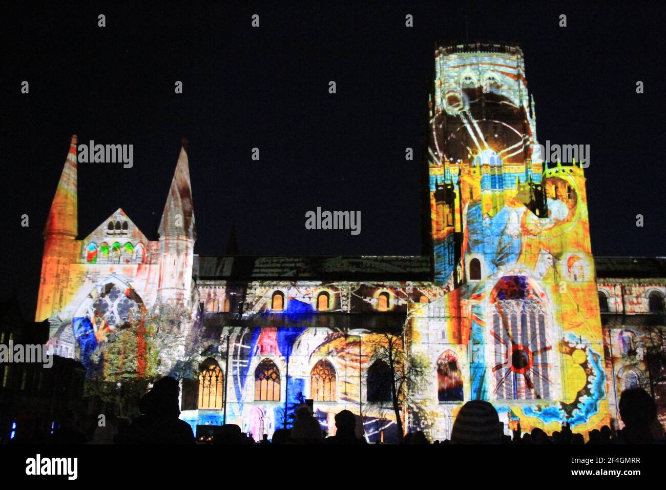 Durham Lumiere light show 2015 Stock Photo - Alamy