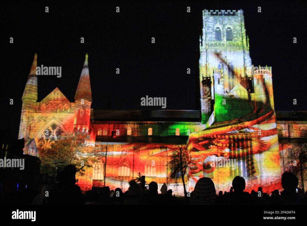 Durham Lumiere light show 2015 Stock Photo - Alamy