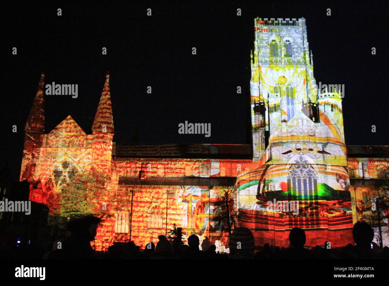 Durham Lumiere light show 2015 Stock Photo - Alamy