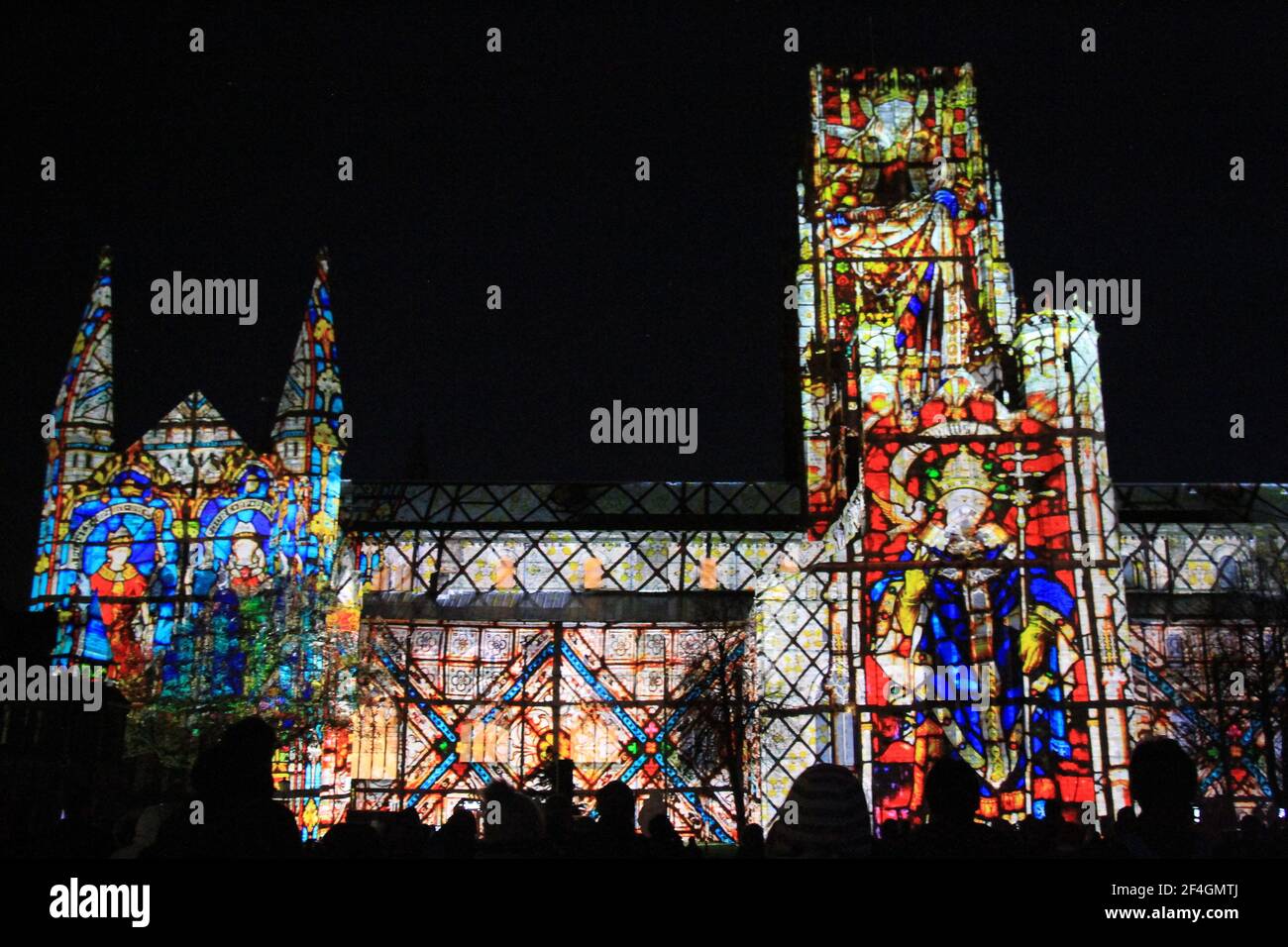 Durham Lumiere light show 2015 Stock Photo - Alamy