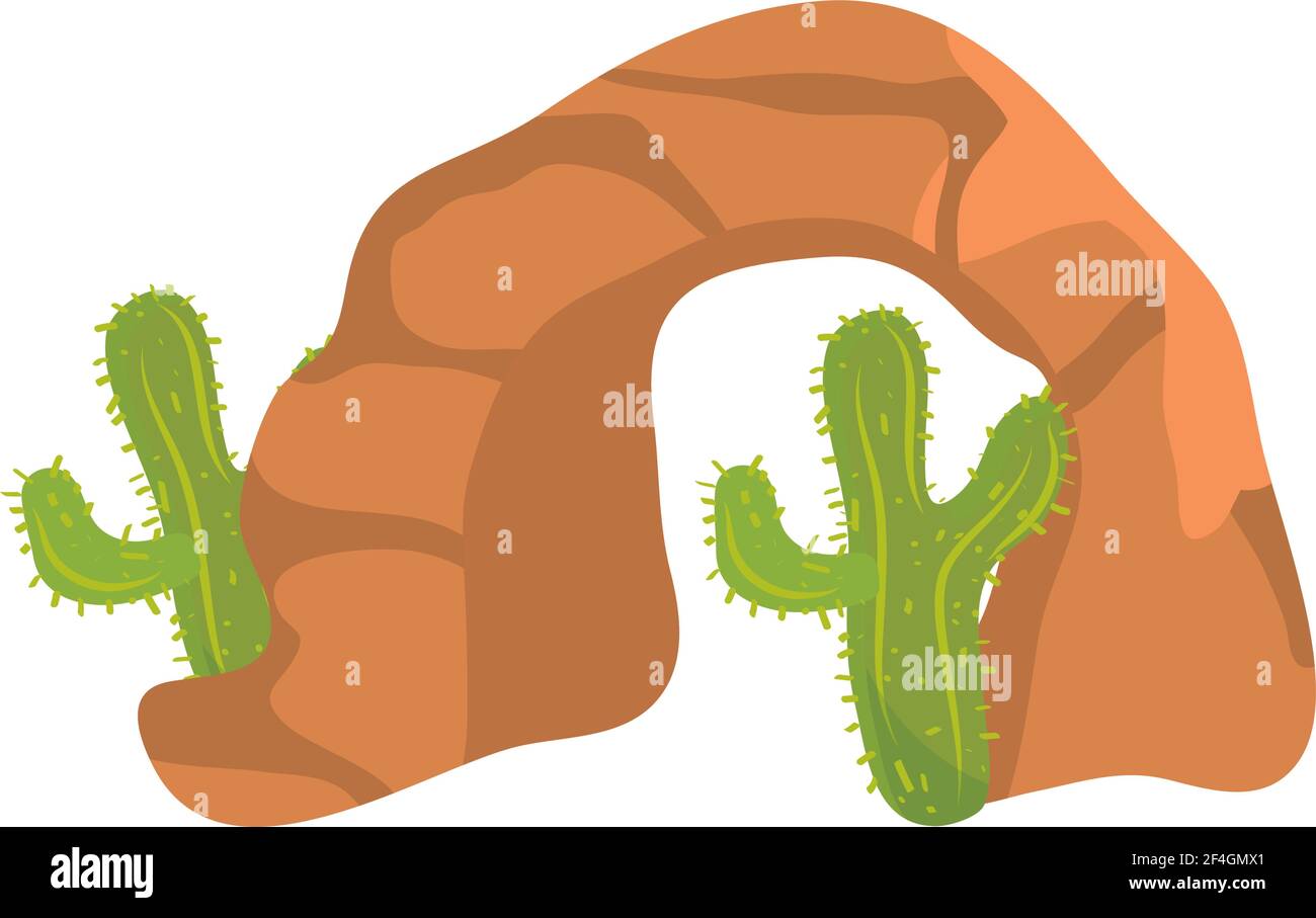 Desert rock arch Stock Vector Images - Alamy