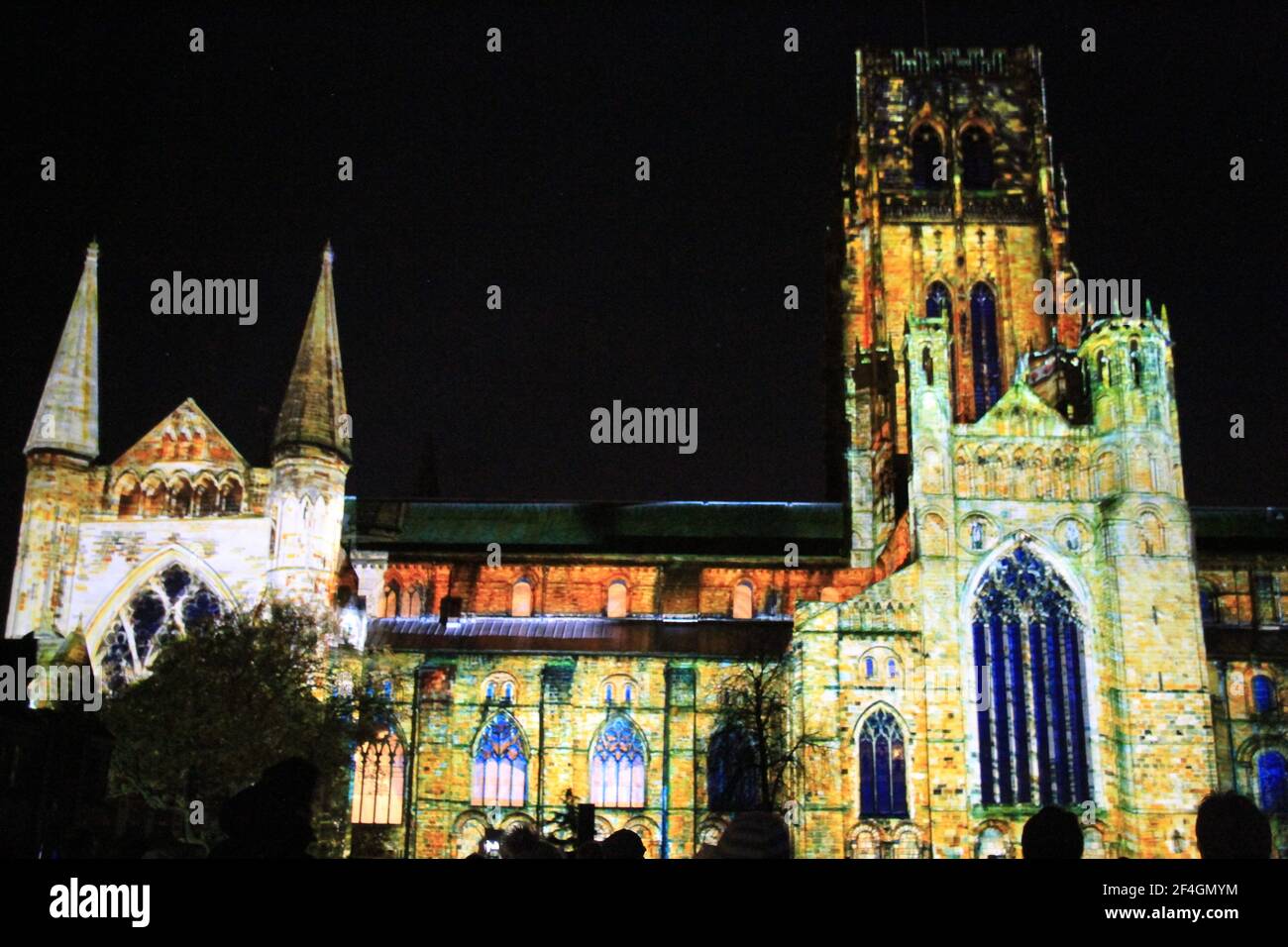 Durham Lumiere light show 2015 Stock Photo - Alamy