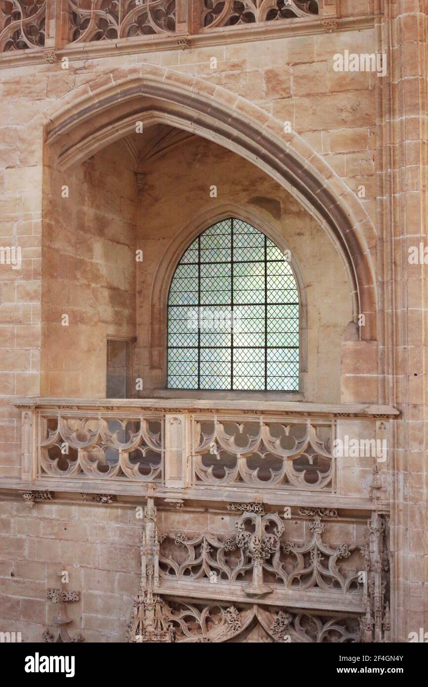 window in an ancient catholic church Stock Photo - Alamy