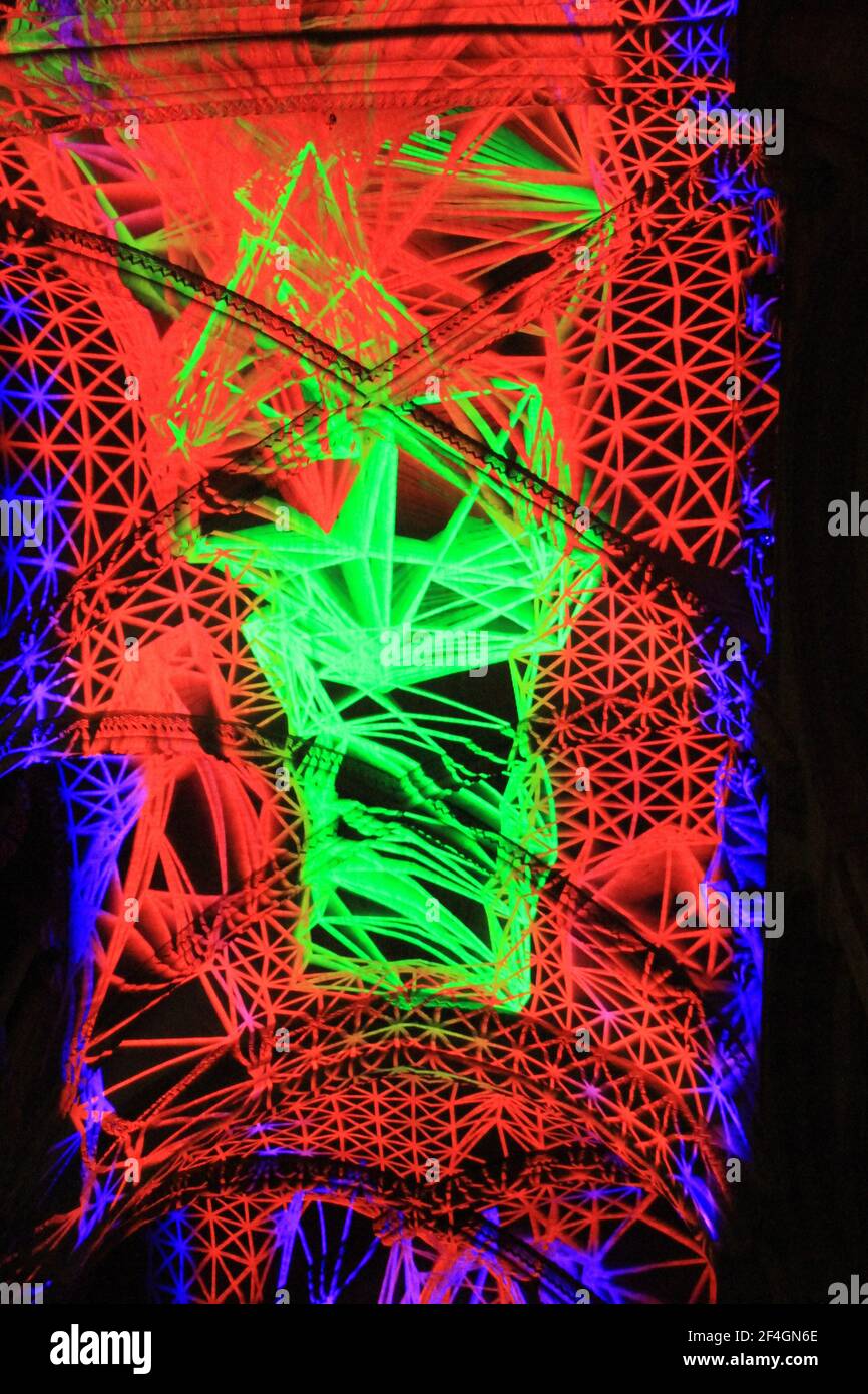 Durham Lumiere light show 2015 Stock Photo - Alamy