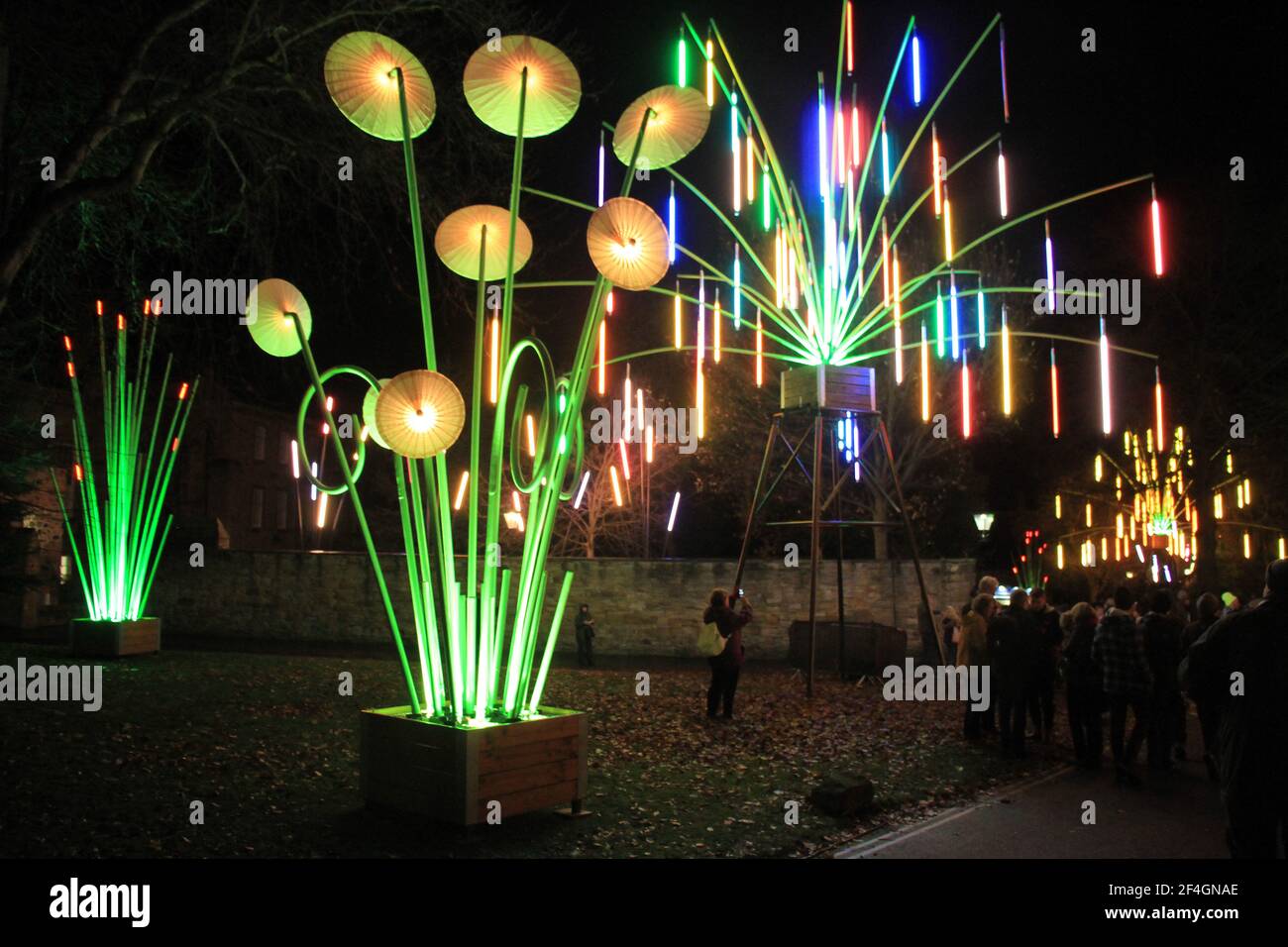 Durham Lumiere light show 2015 Stock Photo - Alamy