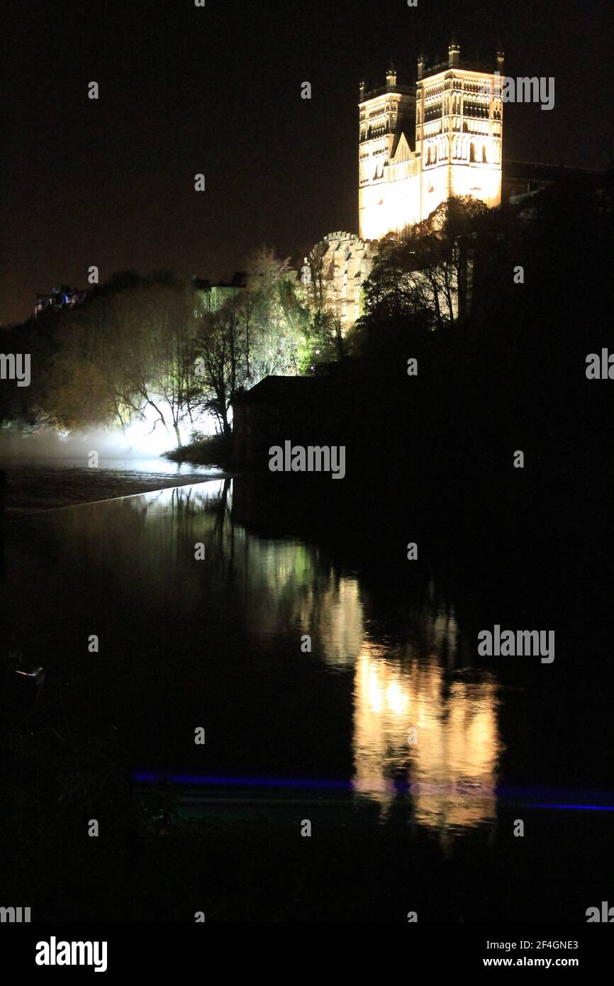 Durham Lumiere light show 2015 Stock Photo - Alamy
