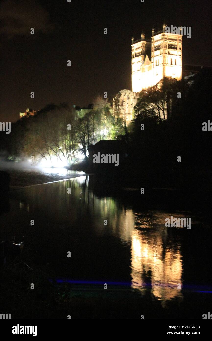 Durham Lumiere light show 2015 Stock Photo - Alamy