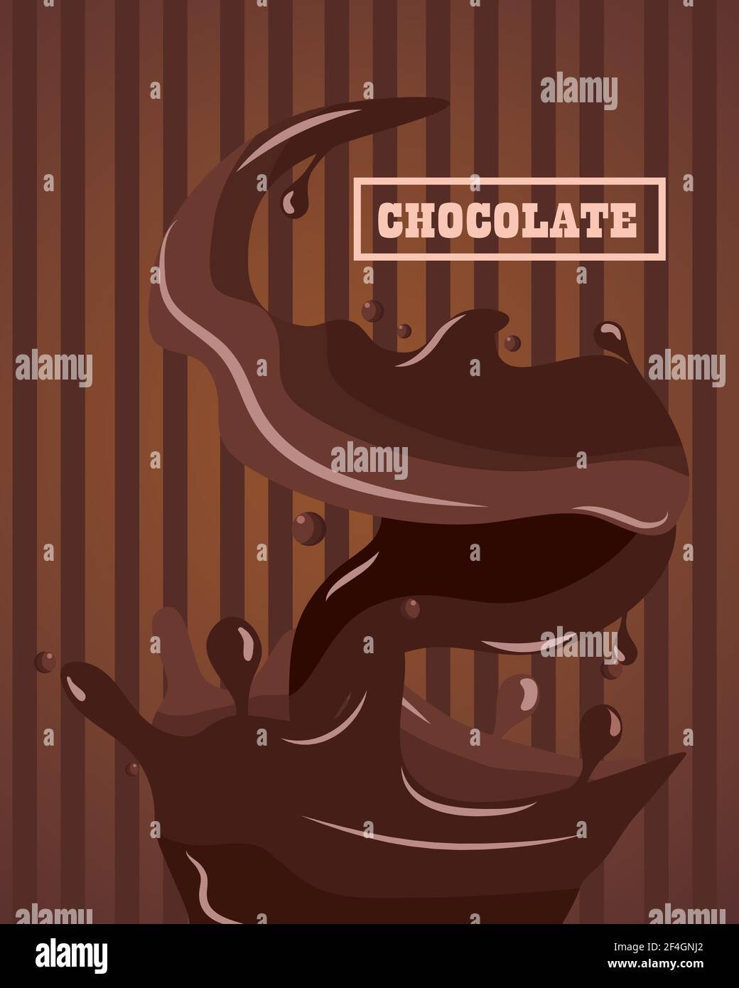 liquid chocolate drops delicious background Stock Vector Image & Art ...