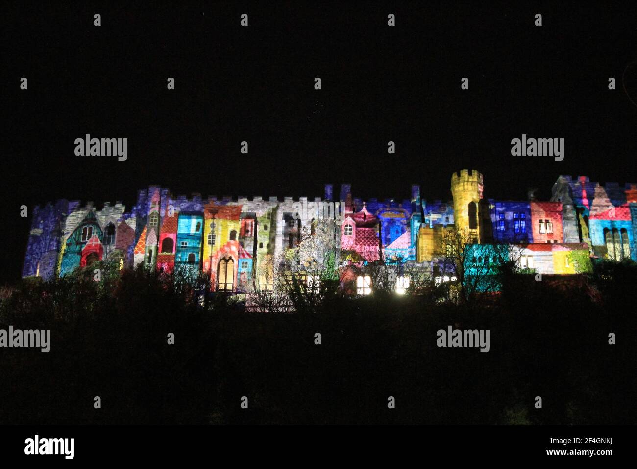 Durham Lumiere light show 2015 Stock Photo - Alamy