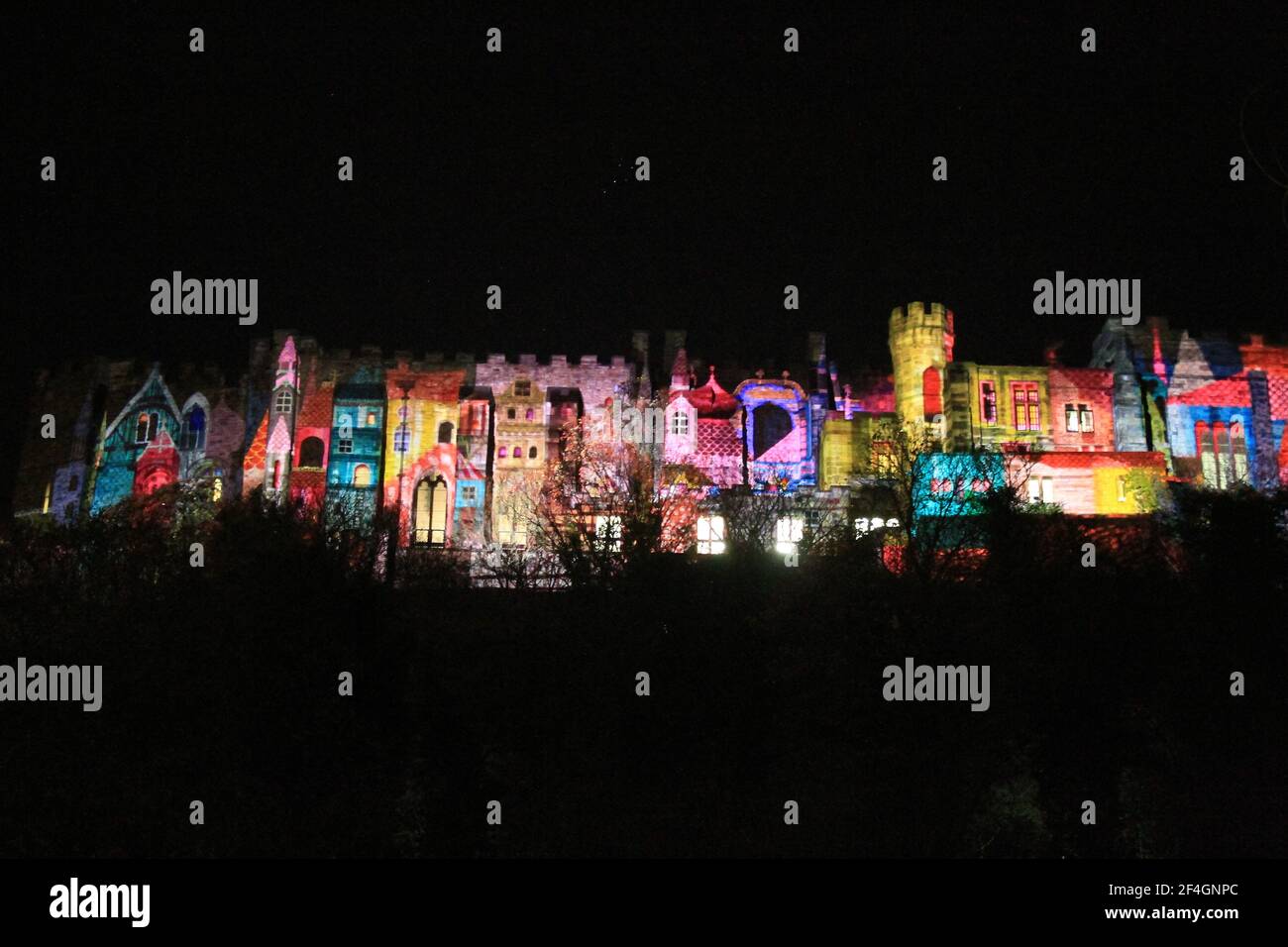 Durham Lumiere light show 2015 Stock Photo - Alamy