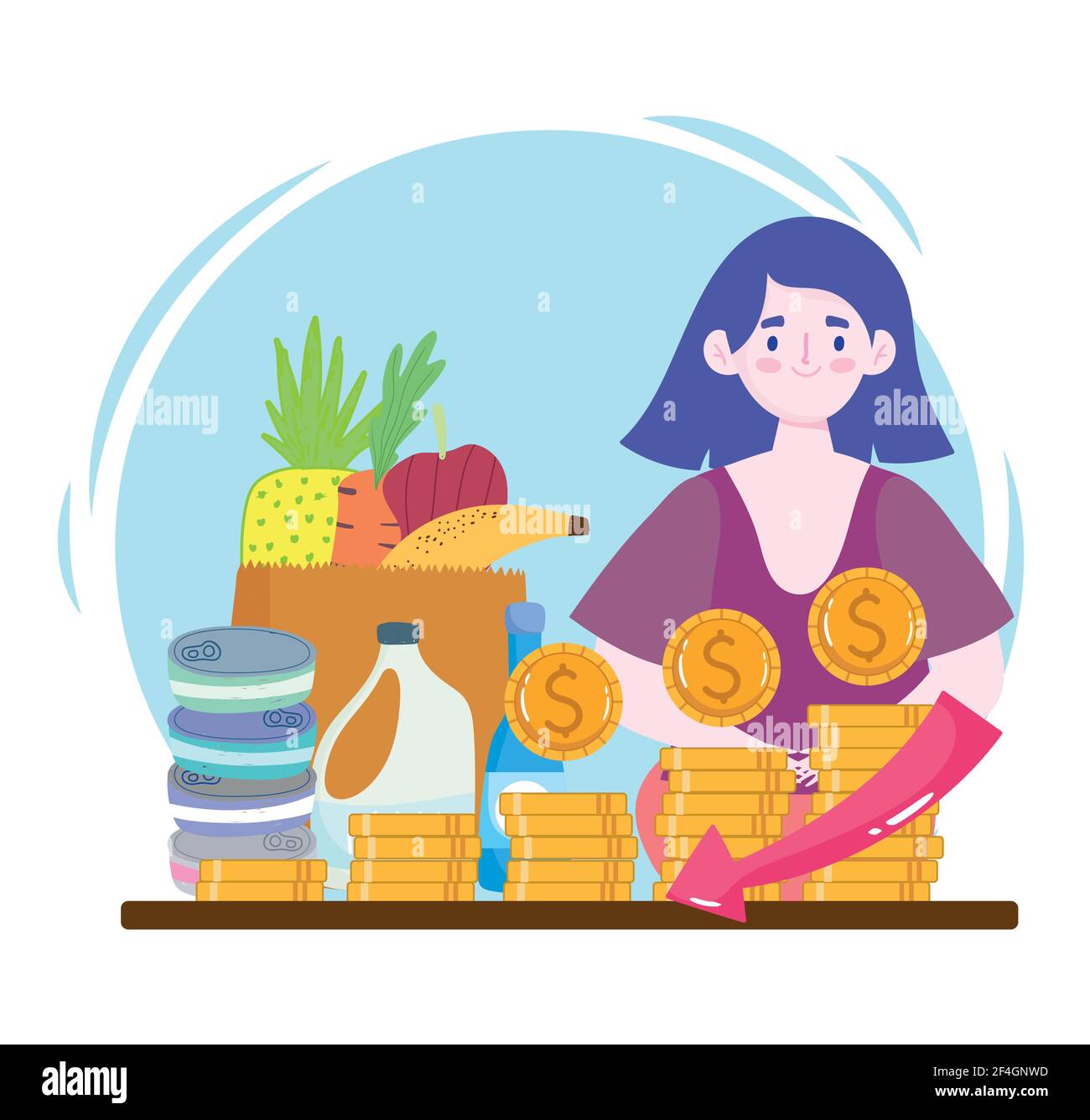 Budget food shop Stock Vector Images - Alamy