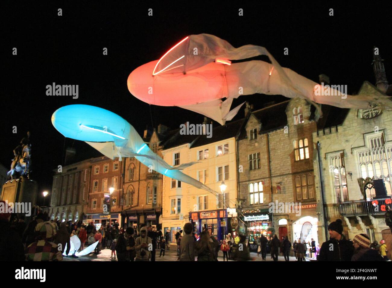 Durham Lumiere light show 2015 Stock Photo - Alamy