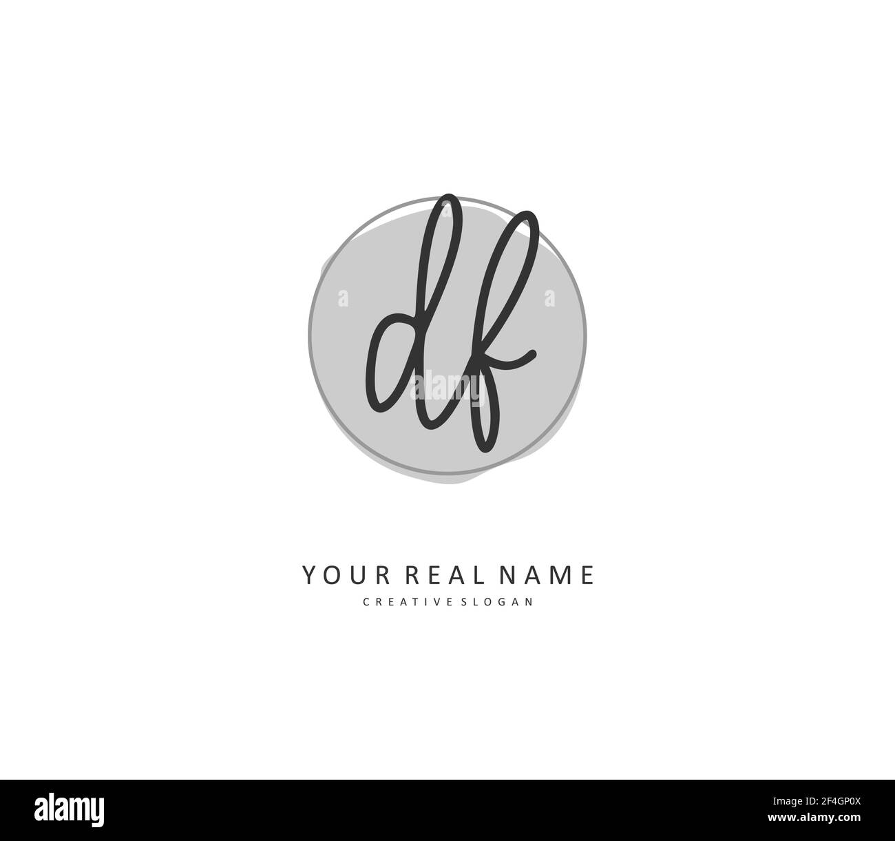Df initials logo hi-res stock photography and images - Alamy