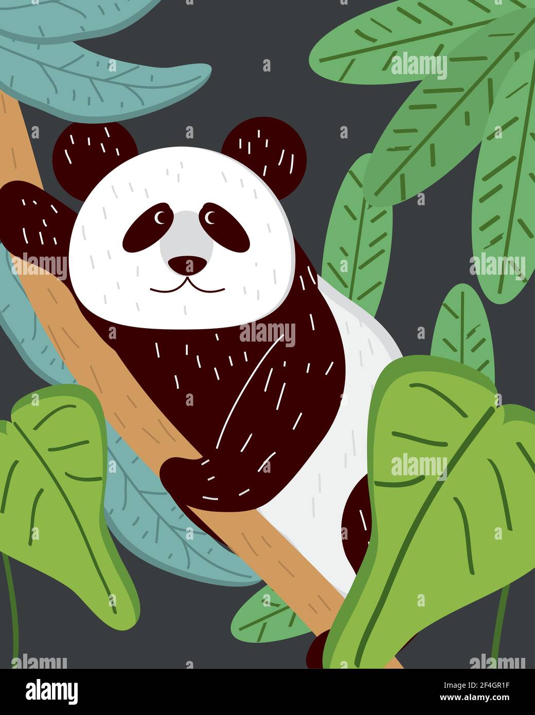 Panda tropical tree Stock Vector Images - Alamy