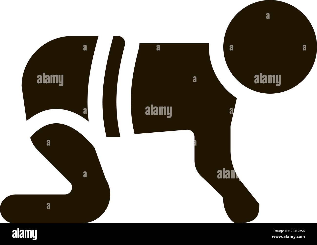 Baby Creeping Icon Vector Glyph Illustration Stock Vector Image & Art ...