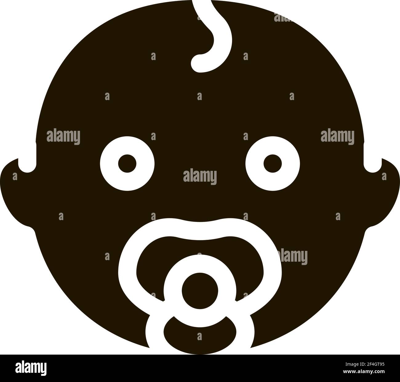 Baby Child Head Icon Vector Glyph Illustration Stock Vector Image & Art ...