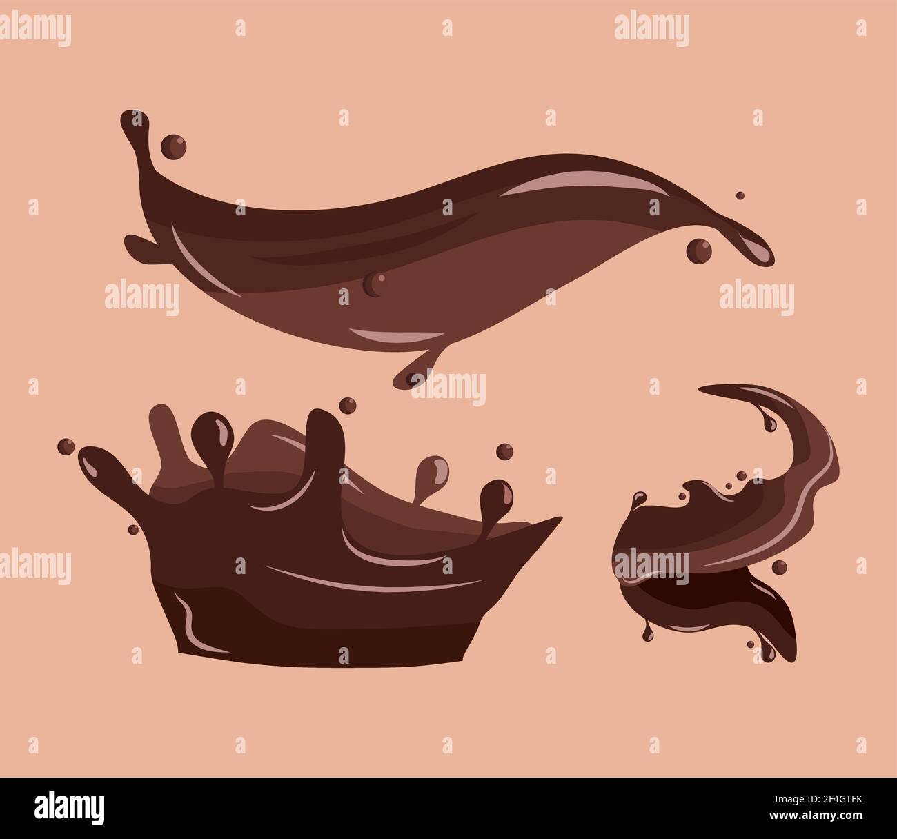 Vector flowing chocolate drops Stock Vector Images - Alamy