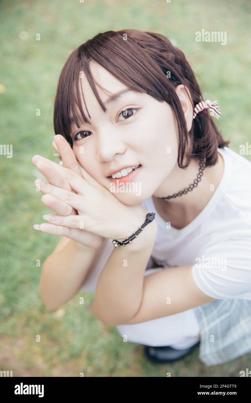 Asian girl portrait Stock Photo - Alamy