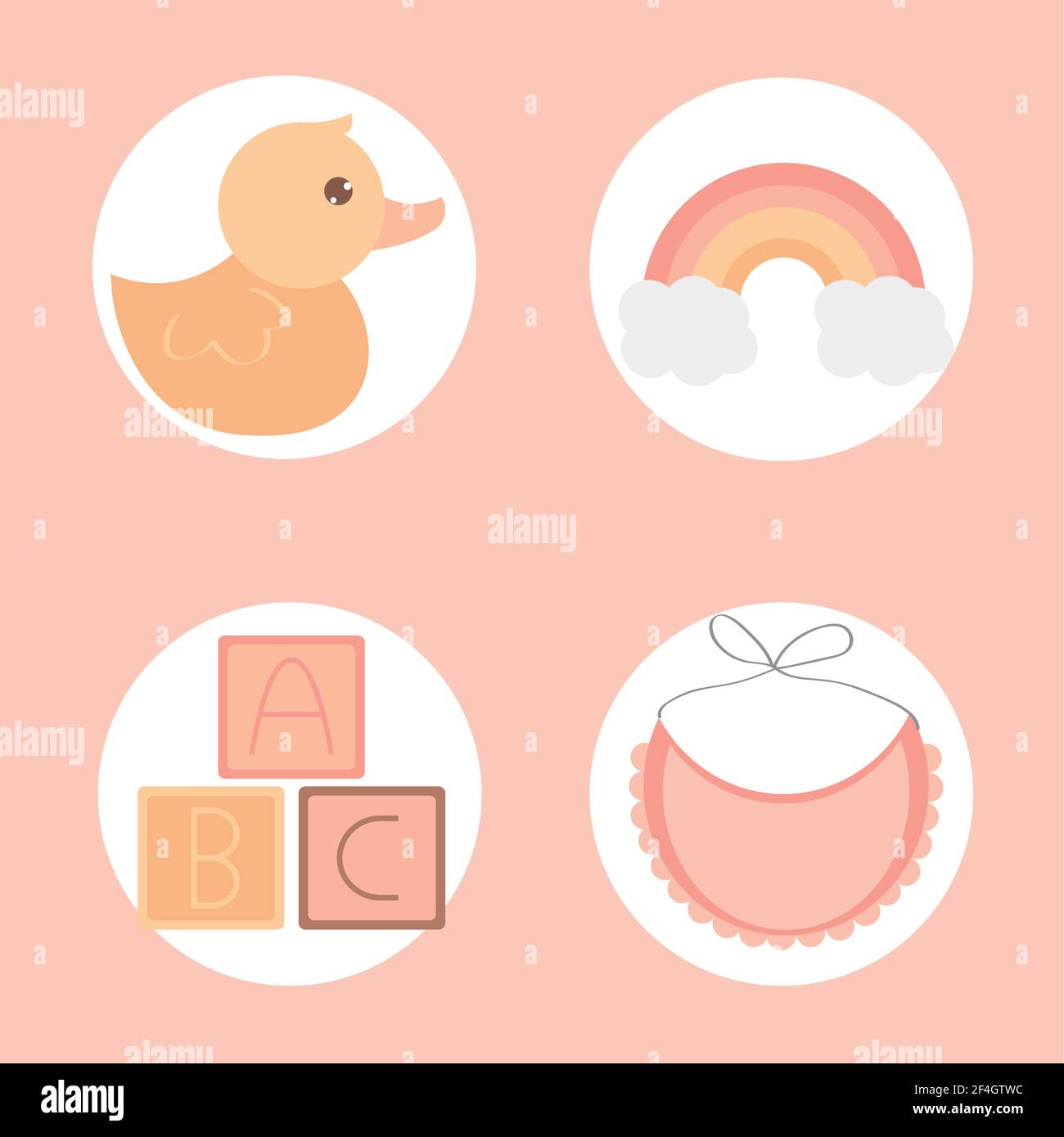 baby shower duck rainbow blocks Stock Vector Image & Art - Alamy