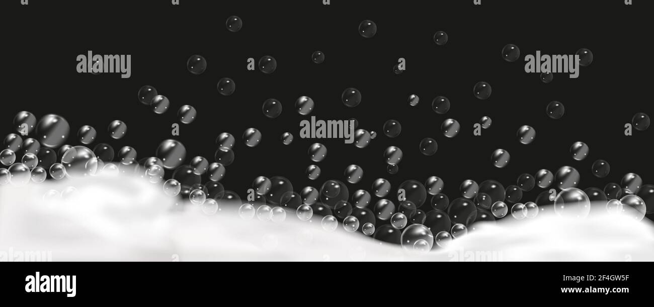 Sparkling shampoo and bath lather vector illustration Stock Vector ...