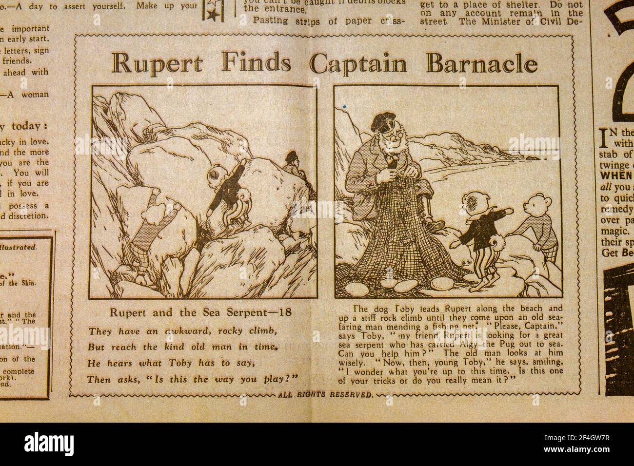 Rupert the bear cartoon hi-res stock photography and images - Alamy