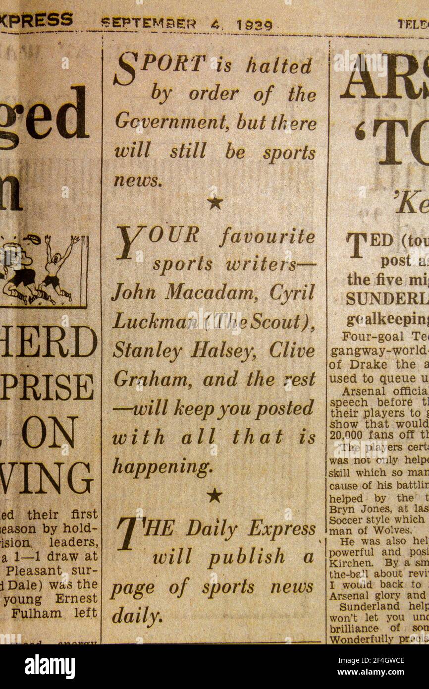 Daily sport newspaper hi-res stock photography and images - Alamy