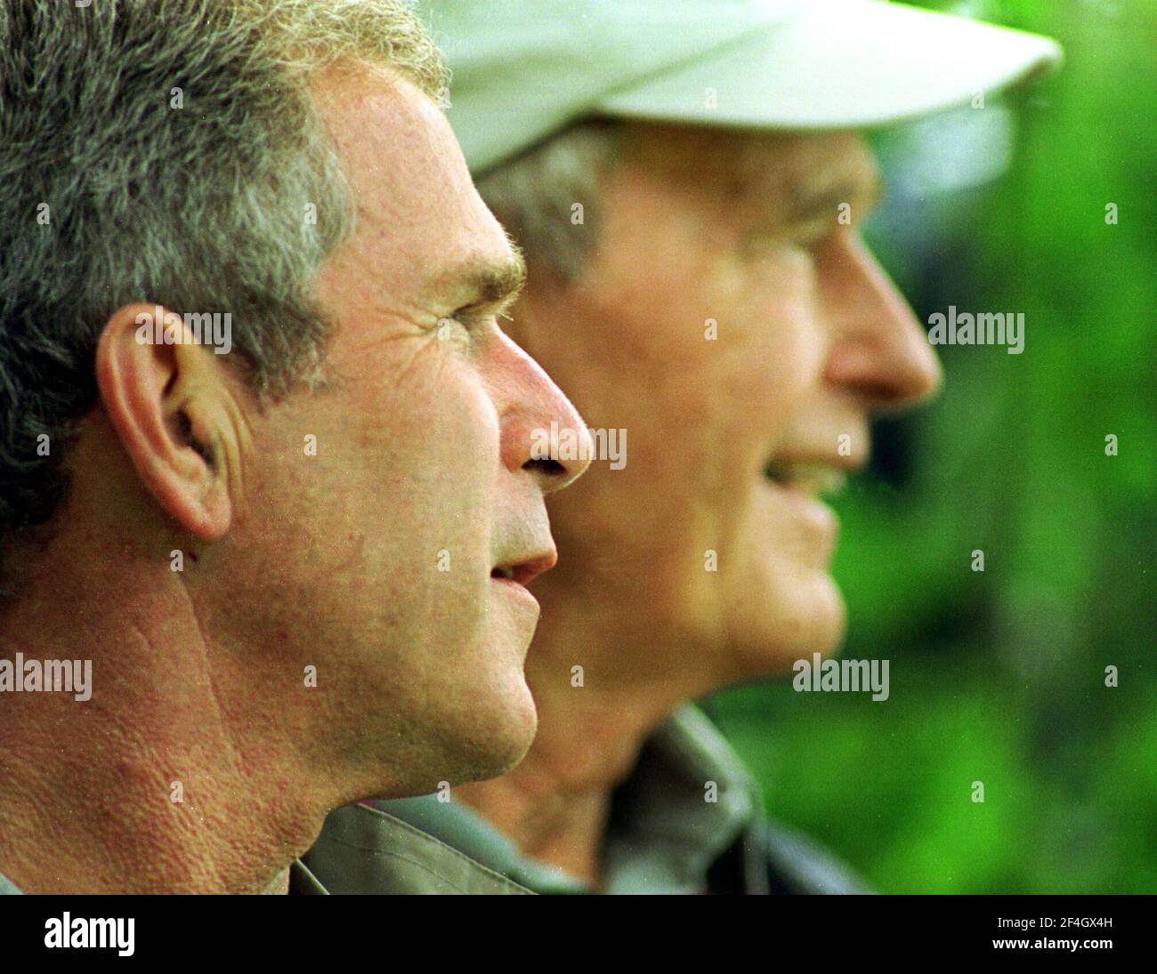 EX PRESIDENT GEORGE BUSH AND SON GEORGE W BUSH AT THE RYDER CUP 1999 AT ...
