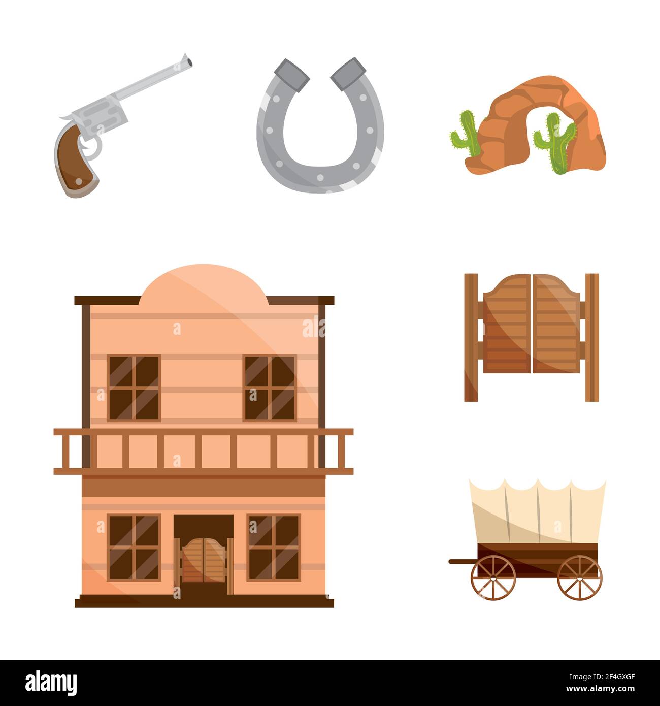 west saloon gun horseshoe carriage Stock Vector Image & Art - Alamy
