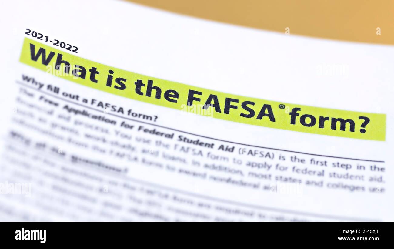 Fafsa hi-res stock photography and images - Alamy