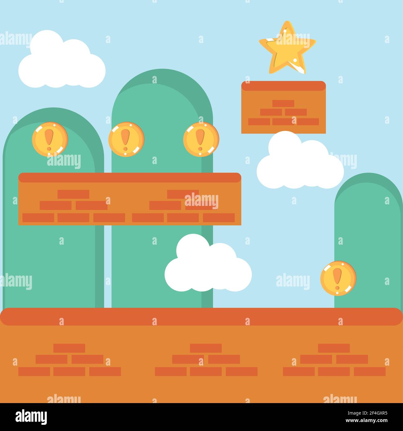 video game screen arcade cartoon Stock Vector Image & Art - Alamy