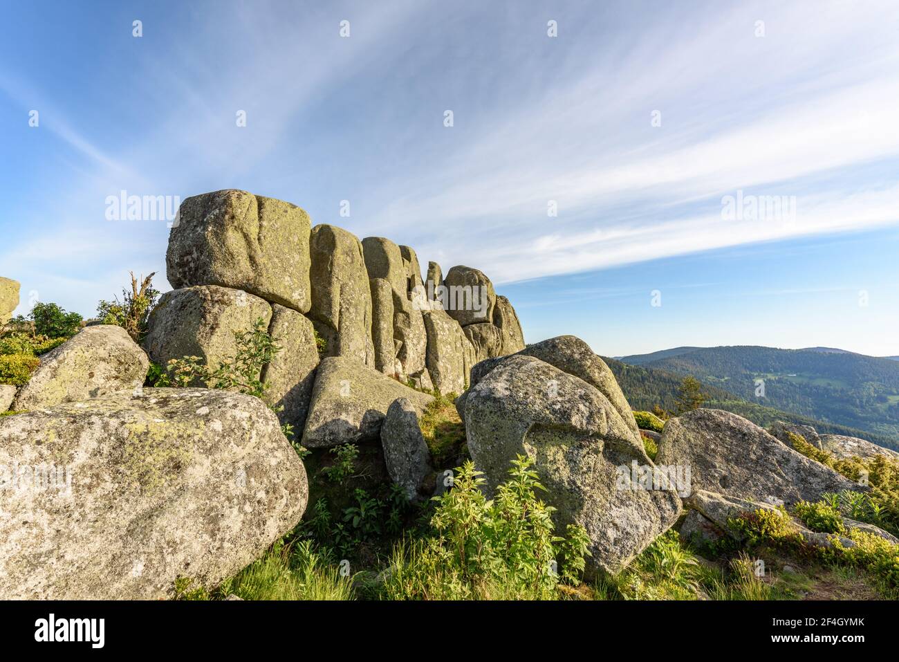 Granite rocks in the Vosges mountains in France Stock Photo - Alamy