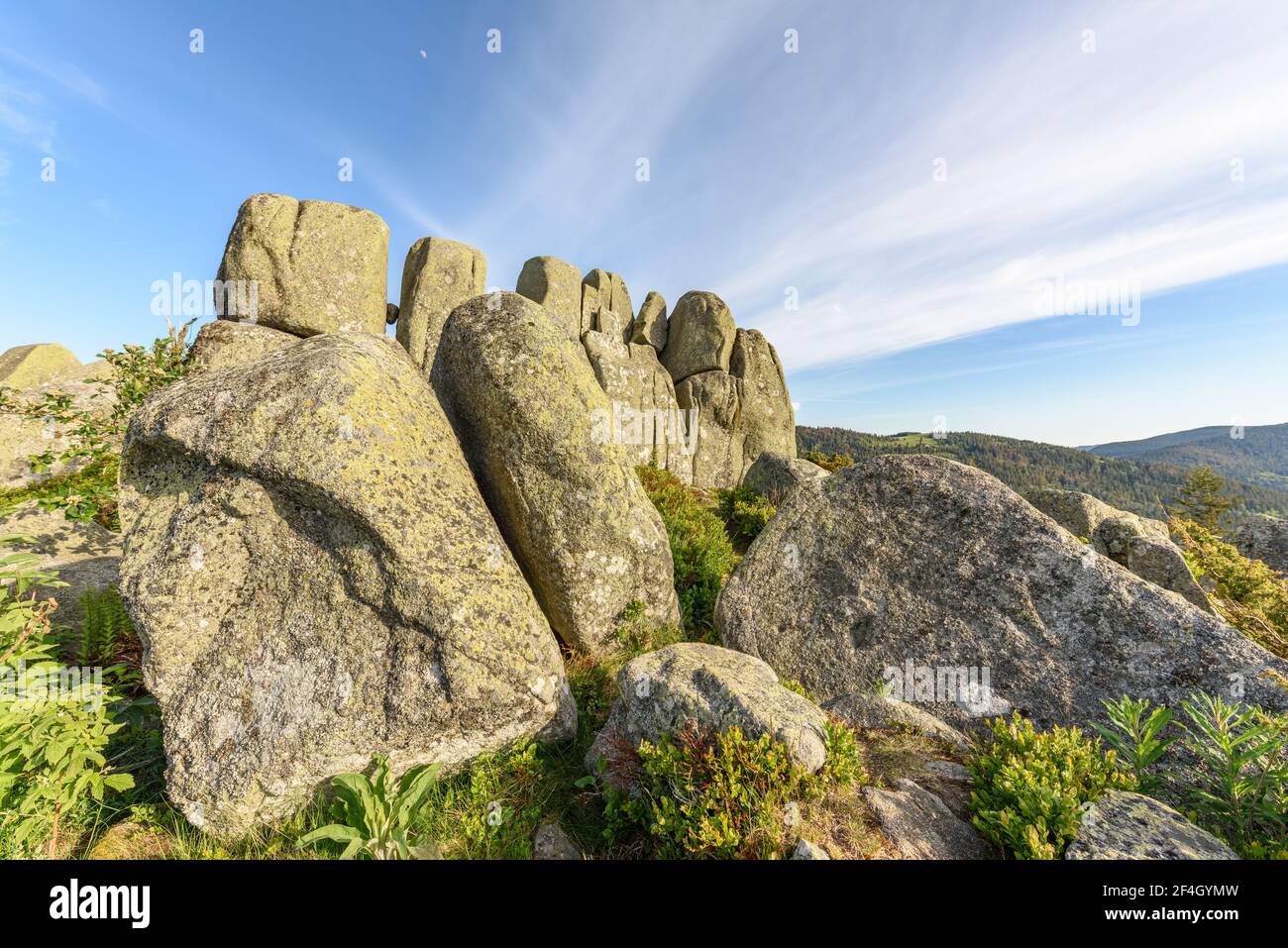 Granite rocks in the Vosges mountains in France Stock Photo - Alamy