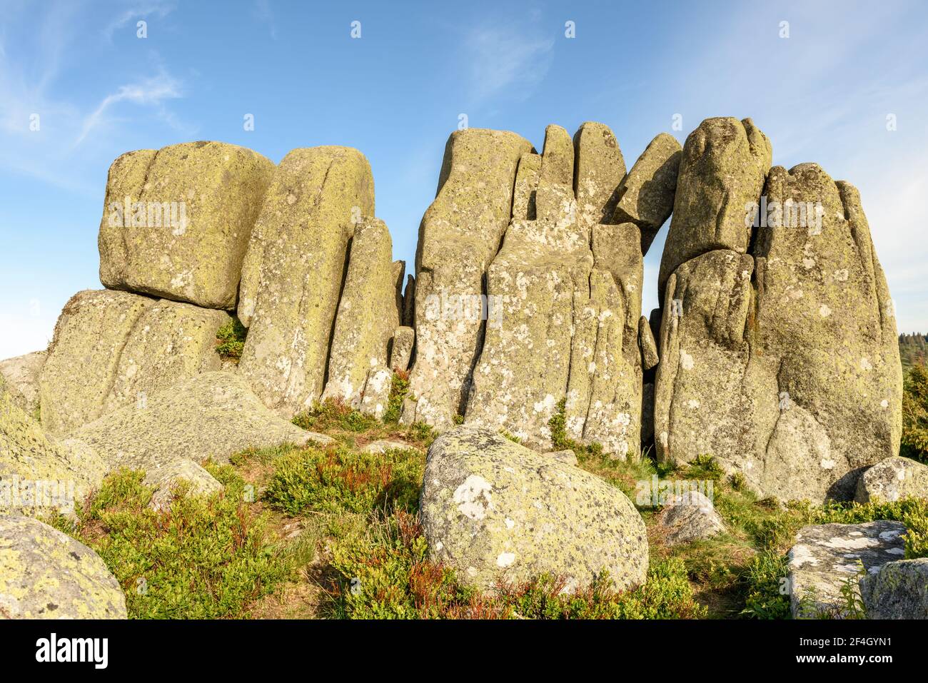 Granite rocks in the Vosges mountains in France Stock Photo - Alamy