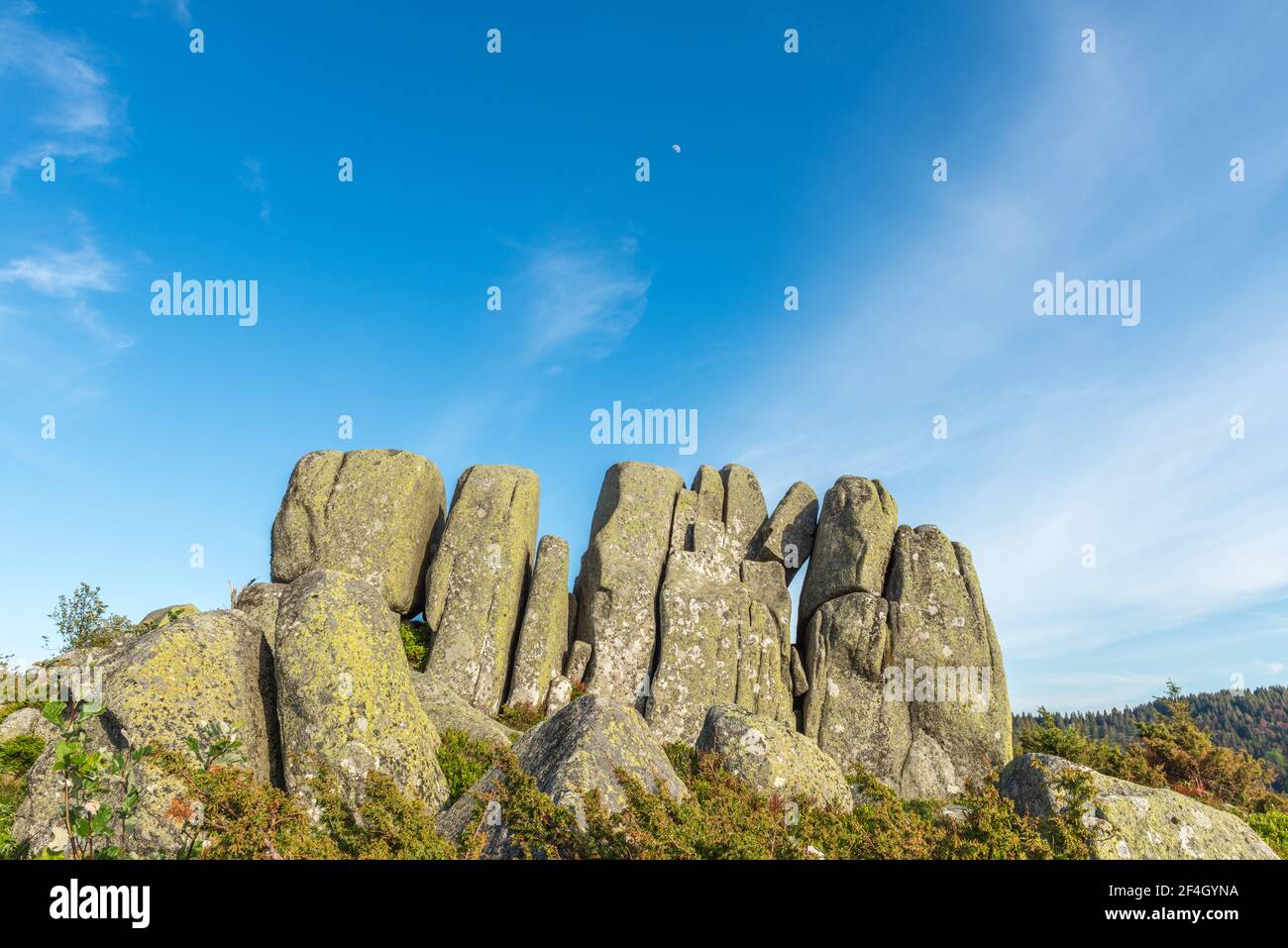Granite rocks in the Vosges mountains in France Stock Photo - Alamy